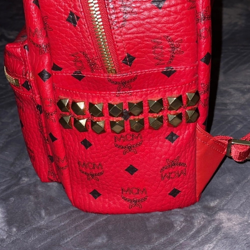 Mcm Stark Side Studs Backpack - Gem